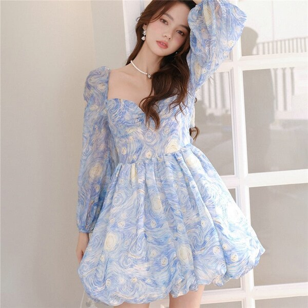 Starry Night Van Gogh Dress - Etsy