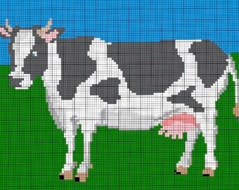 Highland Cow C2C Crochet Pattern C2C Graphgan Pattern / C2C Graphs ...