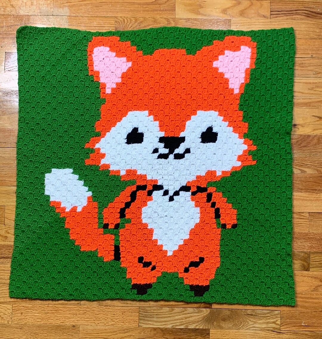 Fox C2C Crochet Pattern C2C Graphgan Pattern / C2C Graphs / C2C Crochet ...