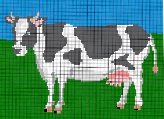 Cow C2c Crochet Pattern C2C Graphgan Pattern / C2C Graphs / | Etsy