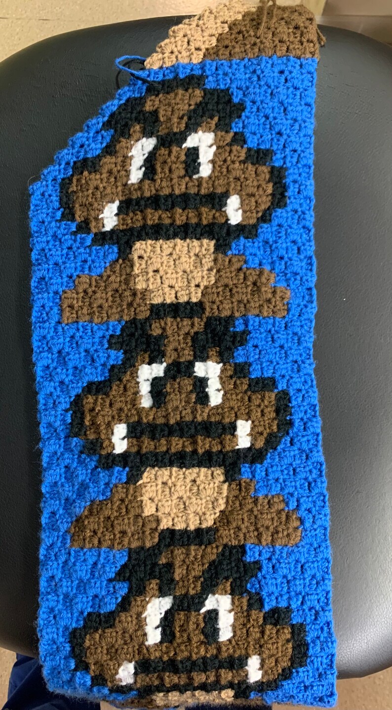 Goomba Scarf C2C Crochet Pattern - Etsy