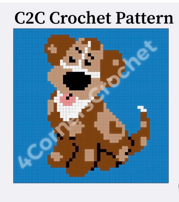 Dog C2C Crochet Pattern C2C Graphgan Pattern / C2C Graphs / | Etsy