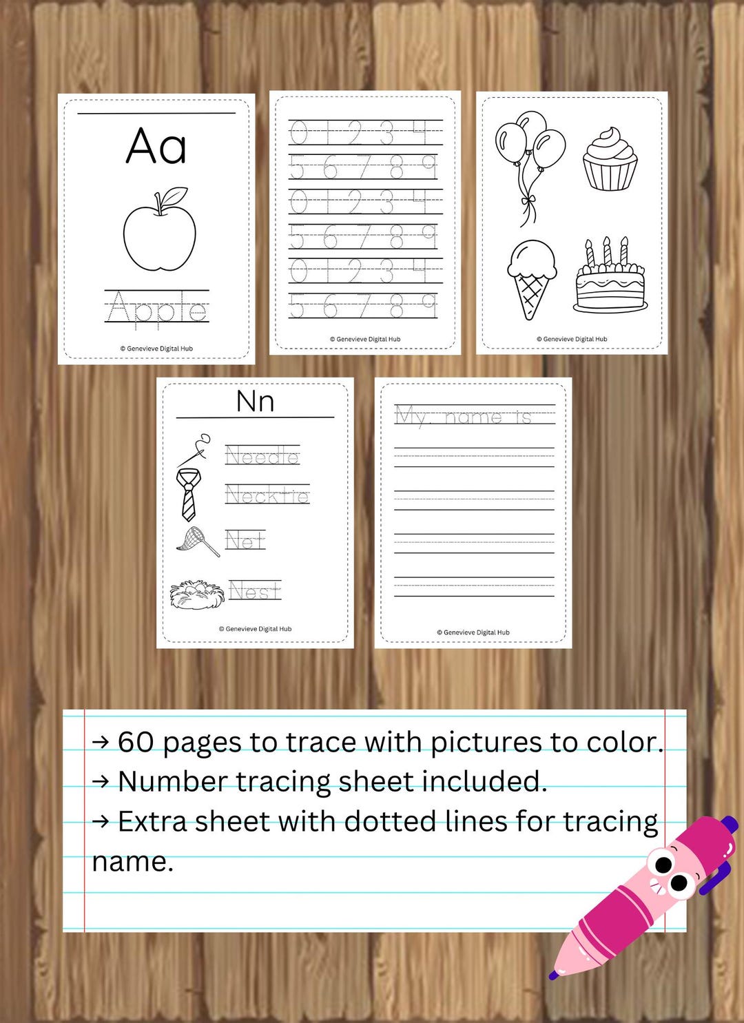 PDF Learn to Trace the Alphabet & Numbers Tracing Sheet Bundle With ...