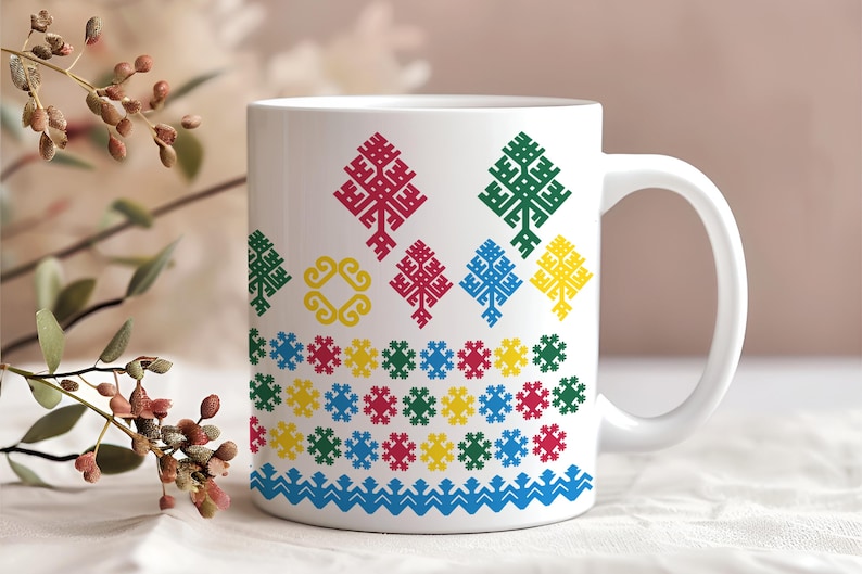 Iu Mien Embroidery Design | Yellow Red Blue and Green | 11oz 15oz ...
