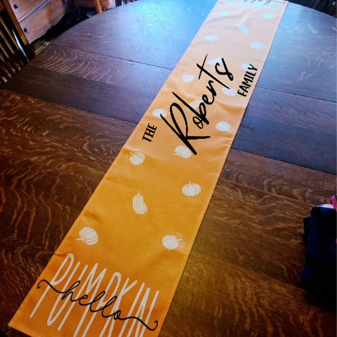 Thanksgiving Fall Personalized Table Runner, Fall Decor, Thanksgiving ...