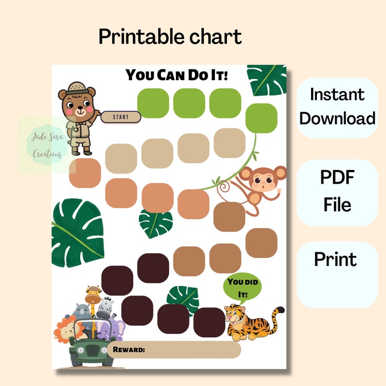 Reward Chart, Chore Chart, Checklist for Kids, Responsibility Chart ...