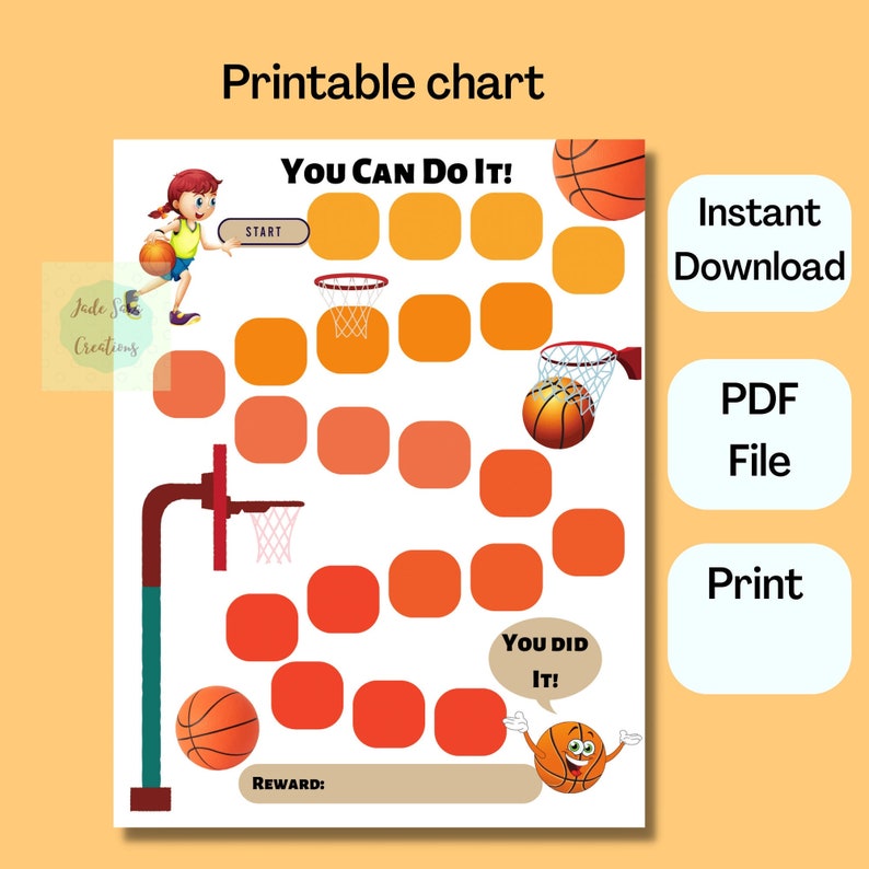 Reward Chart, Chore Chart, Checklist for Kids, Responsibility Chart ...