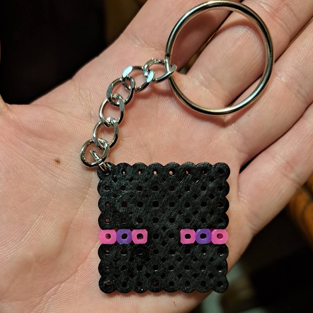 Minecraft Enderman Perler Bead Keychain - Etsy