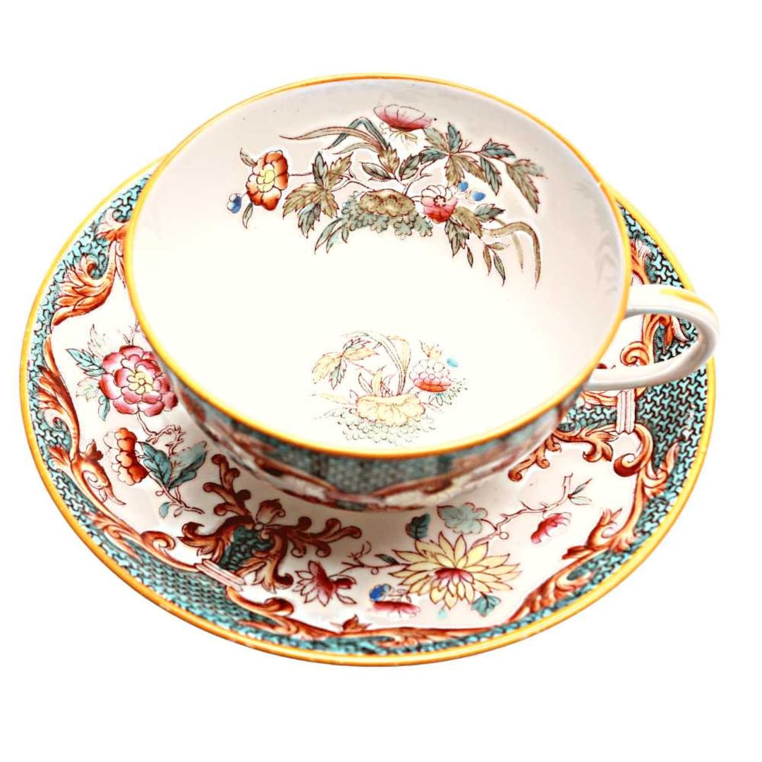 Rörstrand Formosa Green C. 1910 Porcelain Tea Cup & Saucer Antique - Etsy