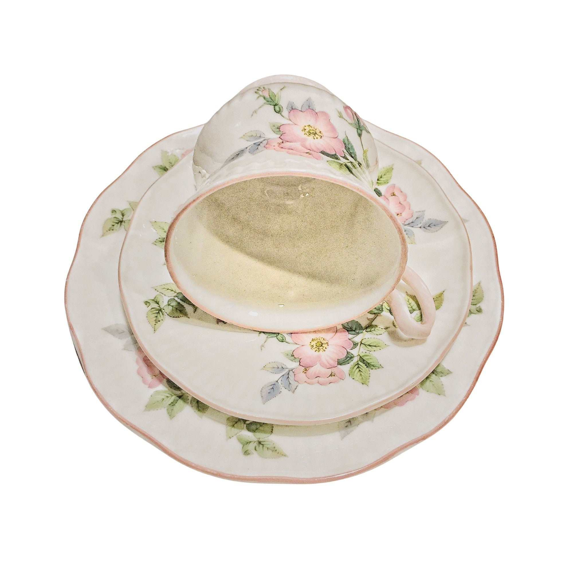 Fabulous Flared & Fluted Queen's Rosina China Tea Trio - Etsy Polska