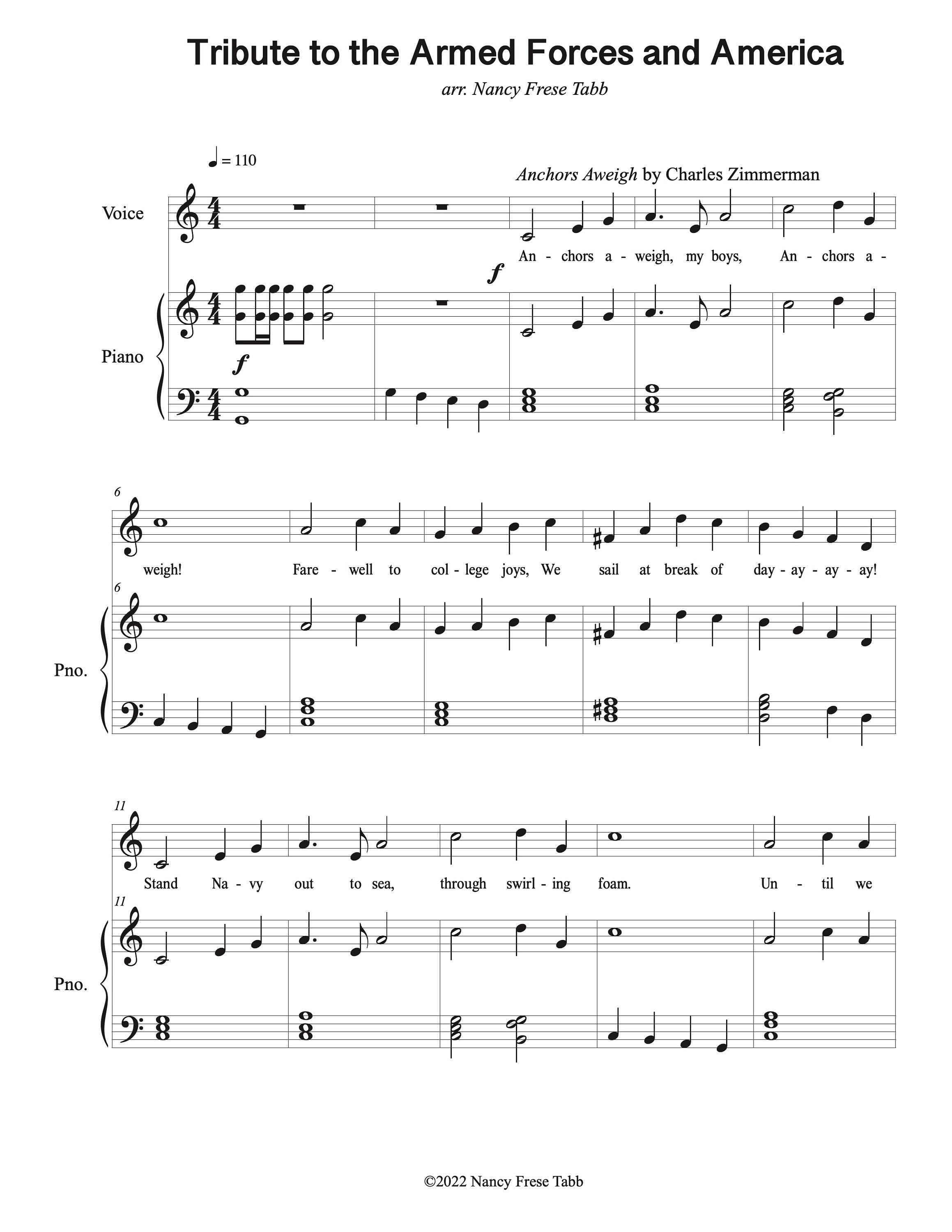 Tribute to the Armed Forces and America-vocal Solo With Piano ...