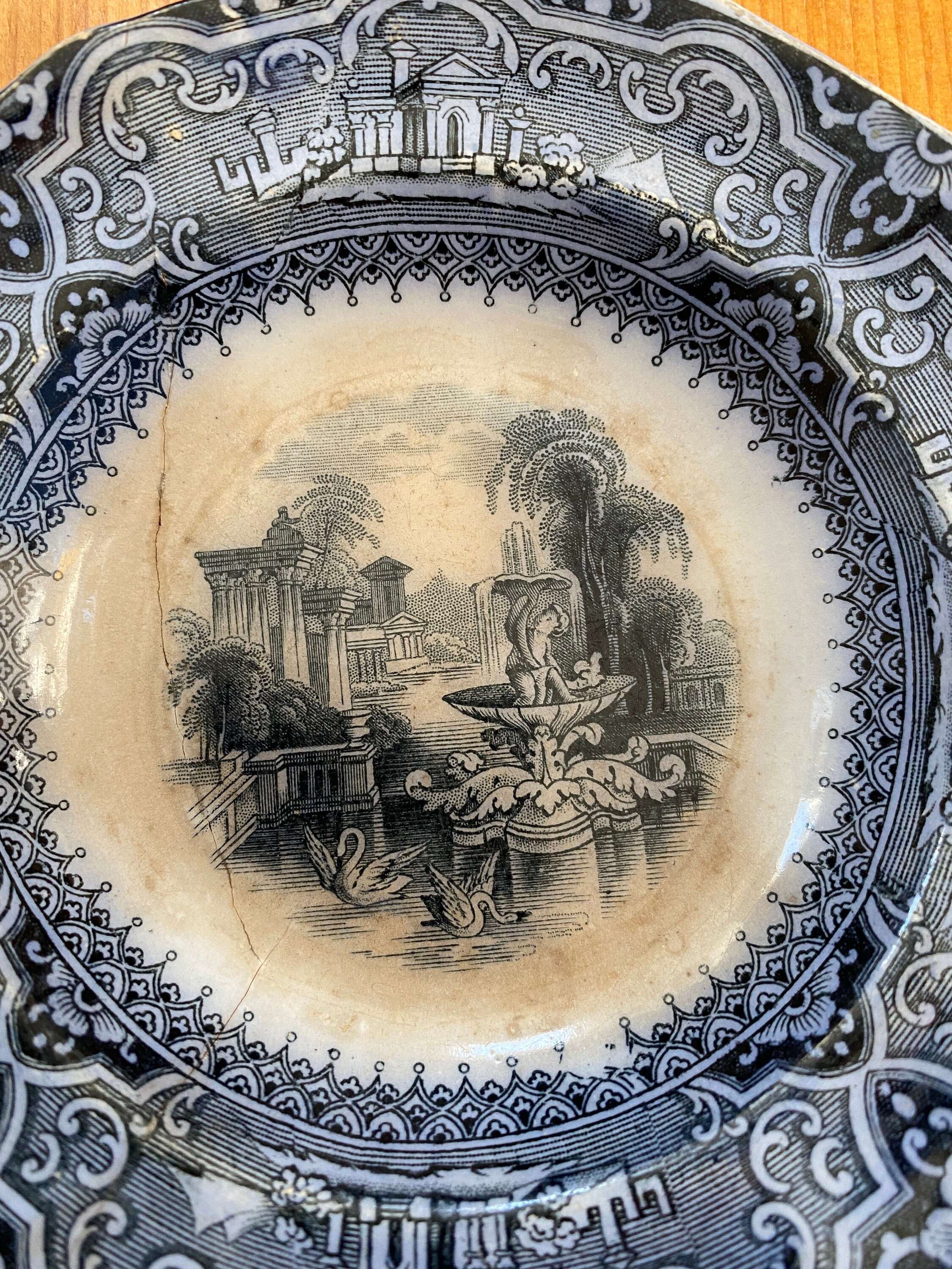 Antique Blue and White China Dish 5 Inch Dish Victorian China Saucer ...