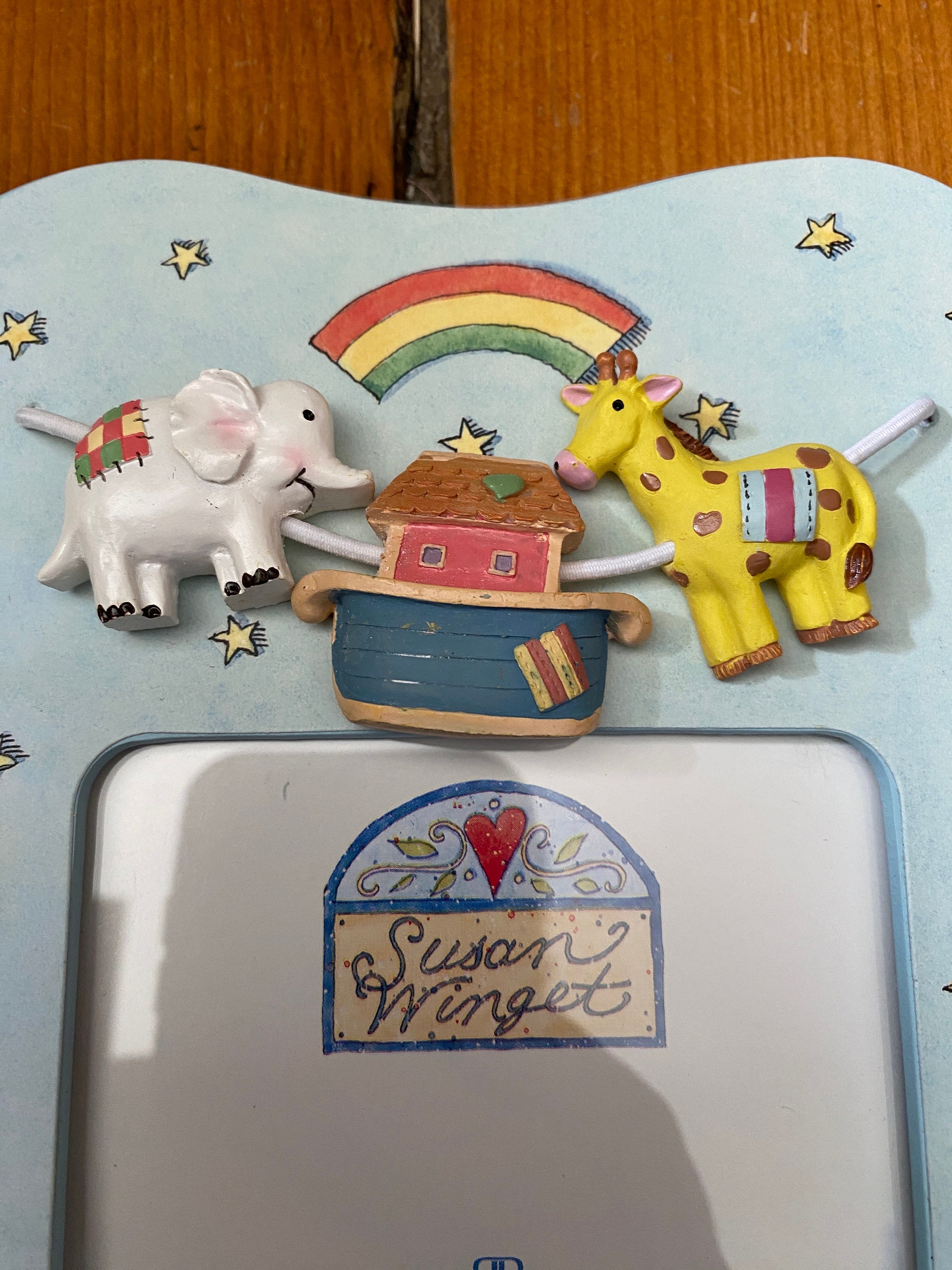 Vintage Susan Winget Noahs Ark Baby Frame Rectangular Picture Frame ...