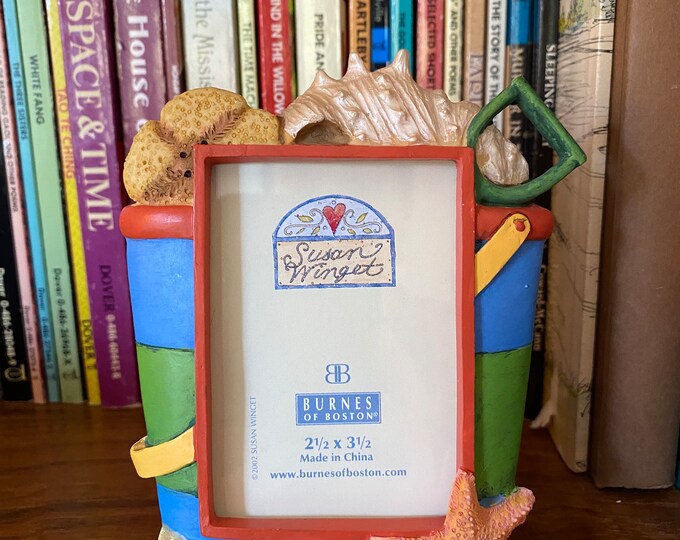 Vintage Susan Winget Beach Pail Picture Frame - 2002 Burnes of Boston ...