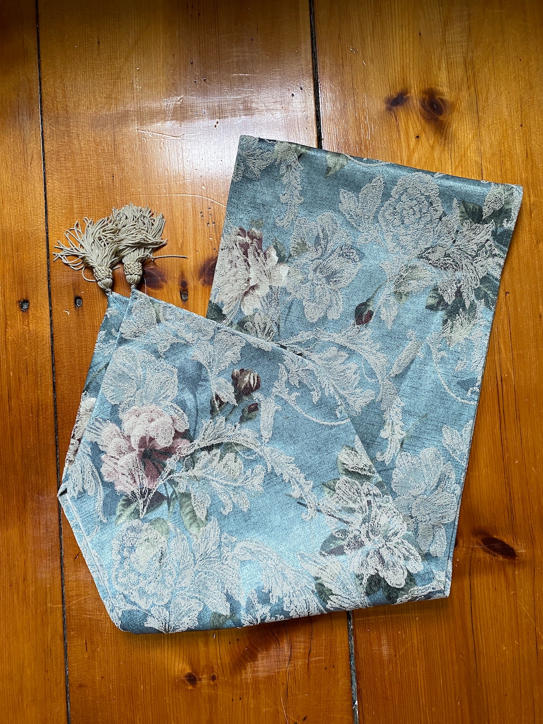 Brocade Table Runner - 80" Long - Vintage Home - Romantic Style ...