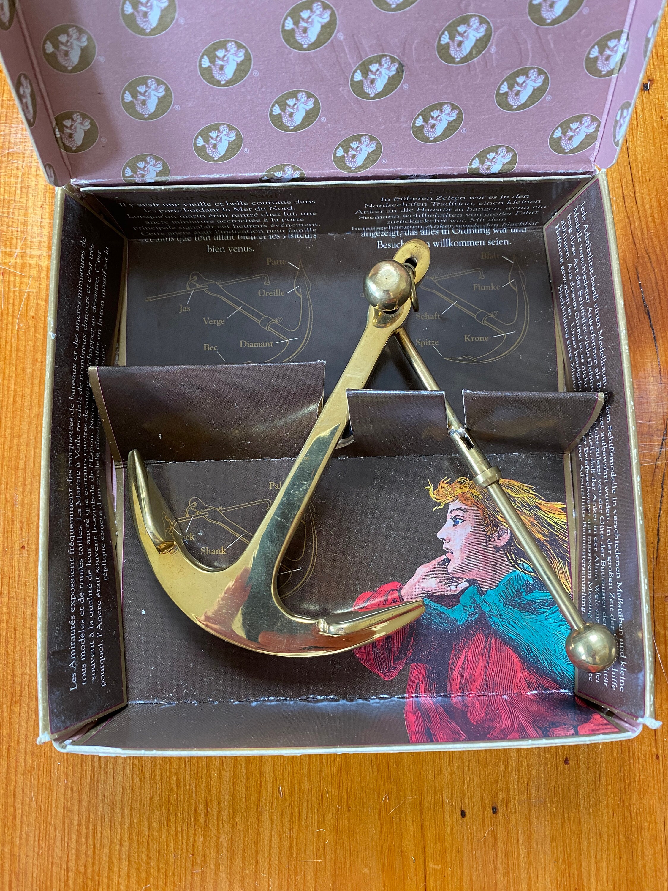 The Anchor Paperweight Authentic Model Brass Anchor - Etsy