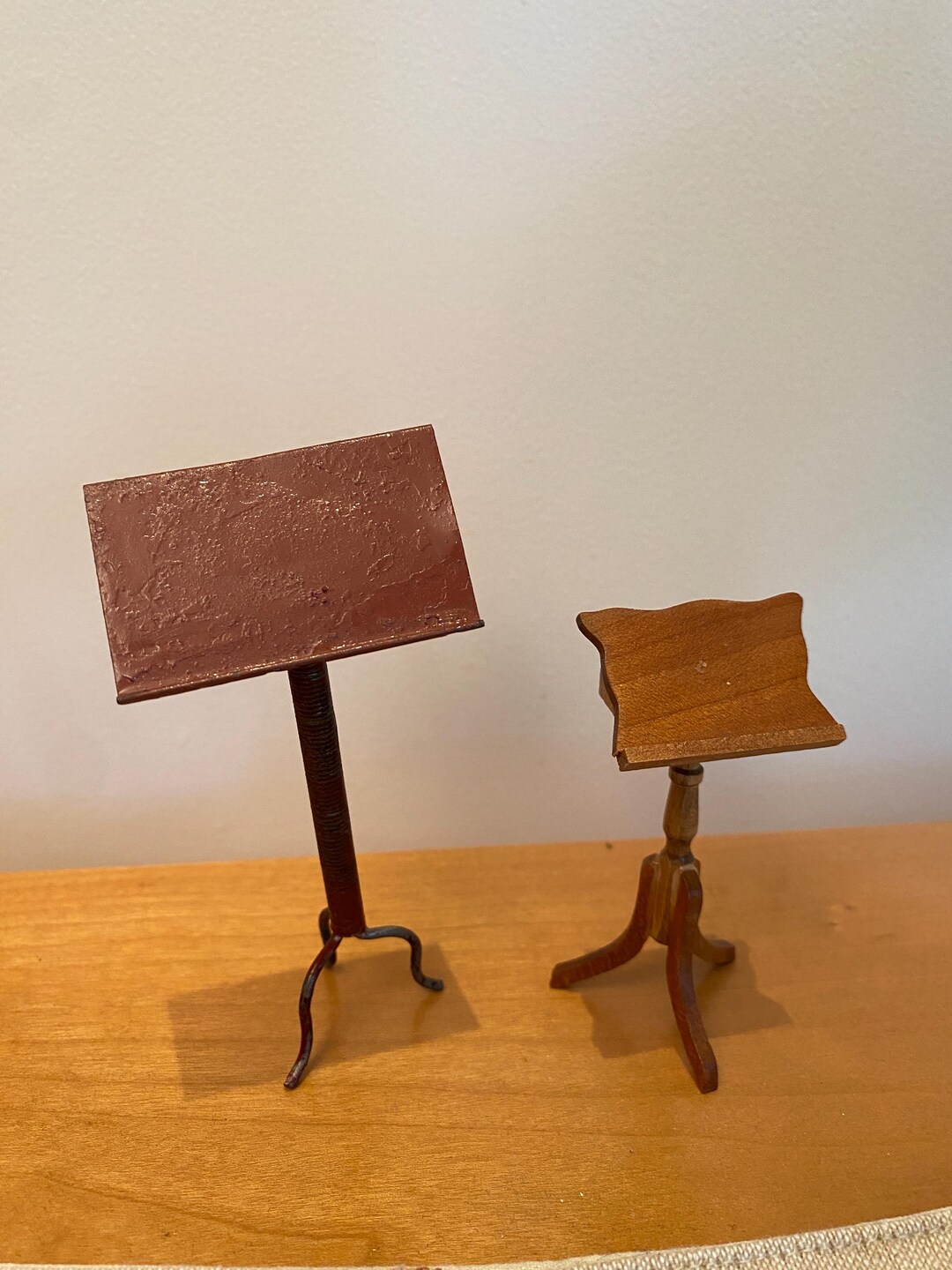 Vintage Dollhouse Music Stands - Choose Wood or Metal - Dollhouse ...