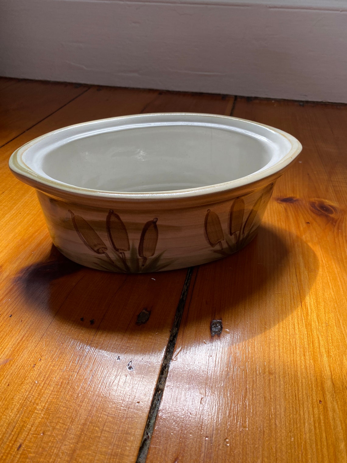 Louisville Stoneware Oval Serving Dish - Cattail Pattern - Vintage Home ...