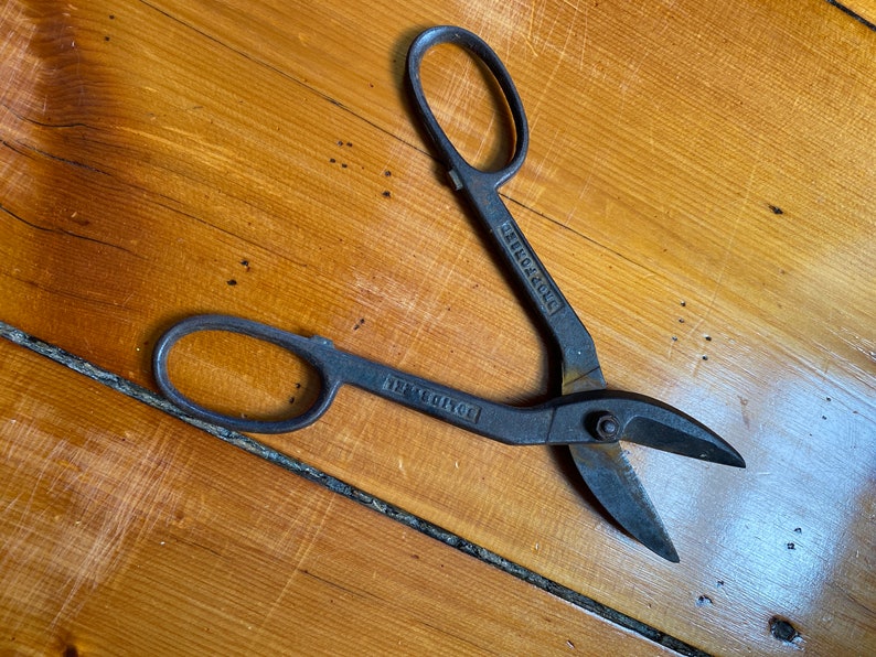 Antique Dropforged Solid Steel Scissors Antique Tools Farmhouse Style ...