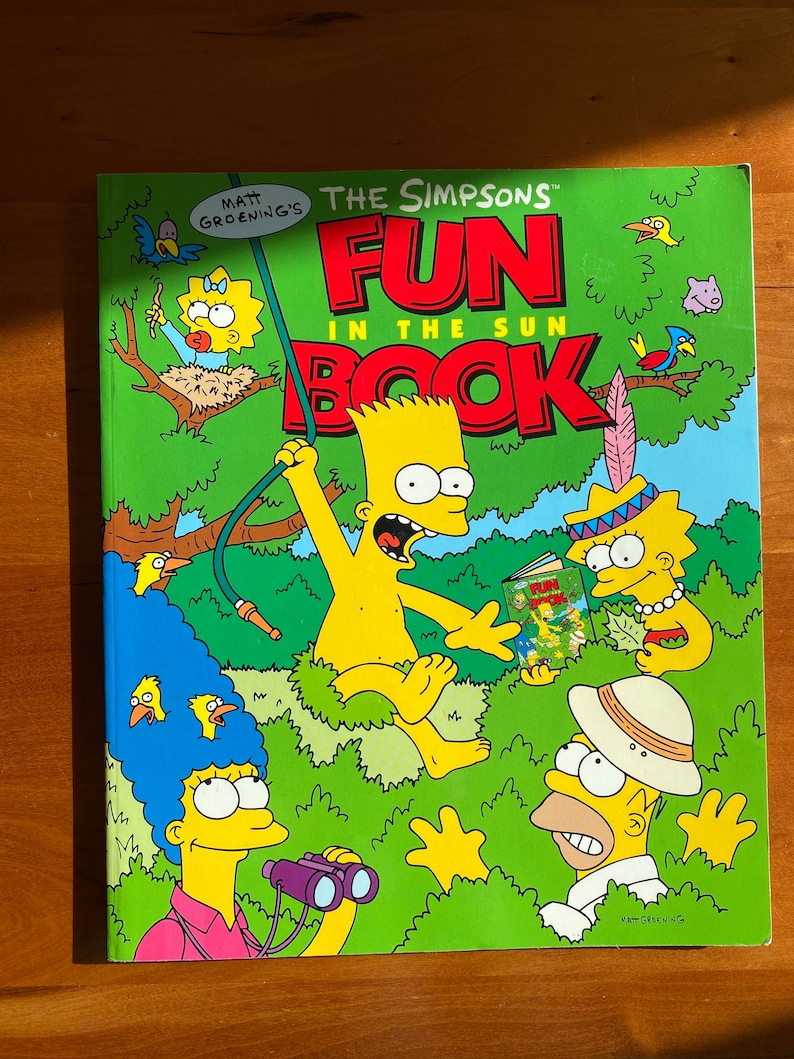 The Simpsons Fun in the Sun Book - 1992 Harper Perennial - Like New - Etsy