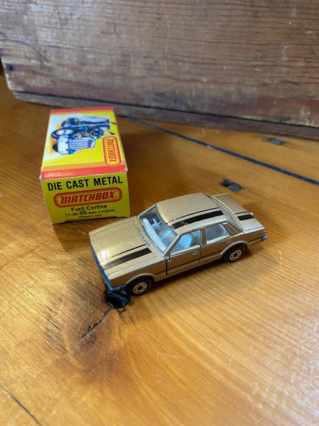 1979 Matchbox Ford Cortina, Gold With Black Stripes, Very Fine ...