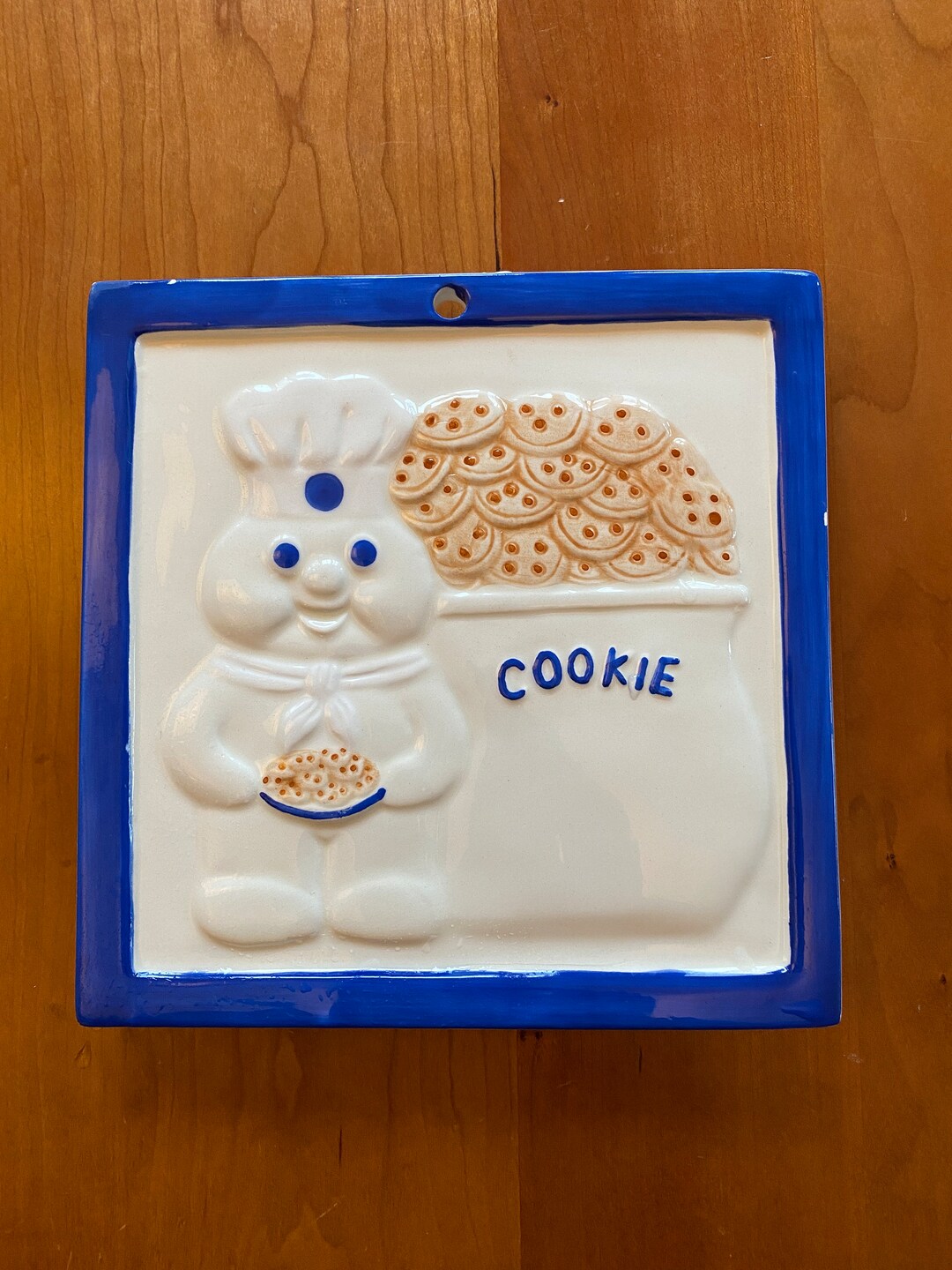 Vintage Pillsbury Dough Boy Ceramic Tile - 6.25" Square - Ceramic Wall ...