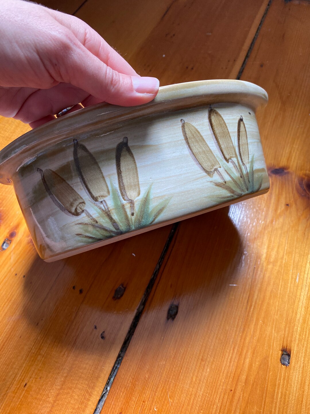 Louisville Stoneware Oval Serving Dish - Cattail Pattern - Vintage Home ...