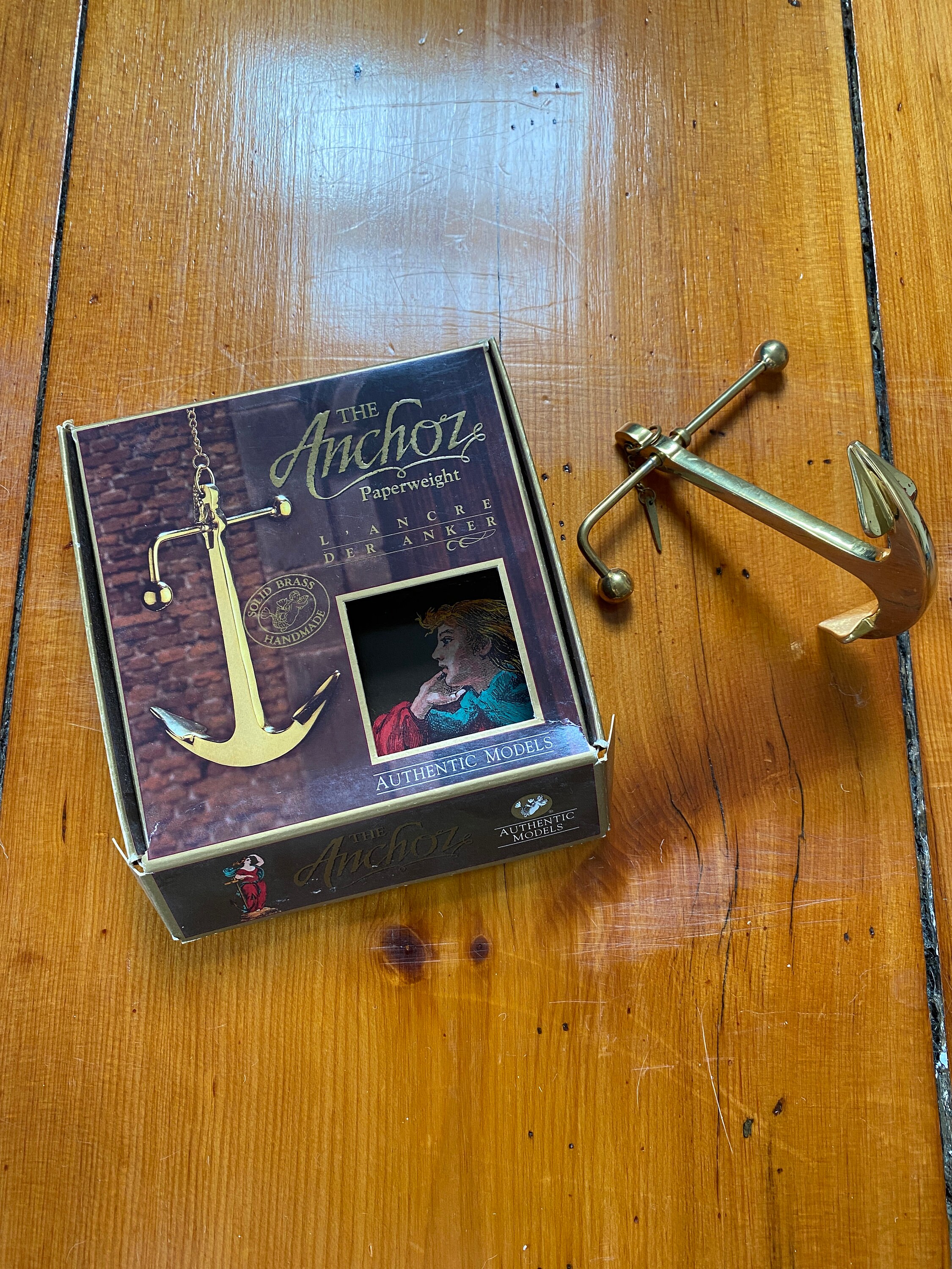 The Anchor Paperweight Authentic Model Brass Anchor - Etsy