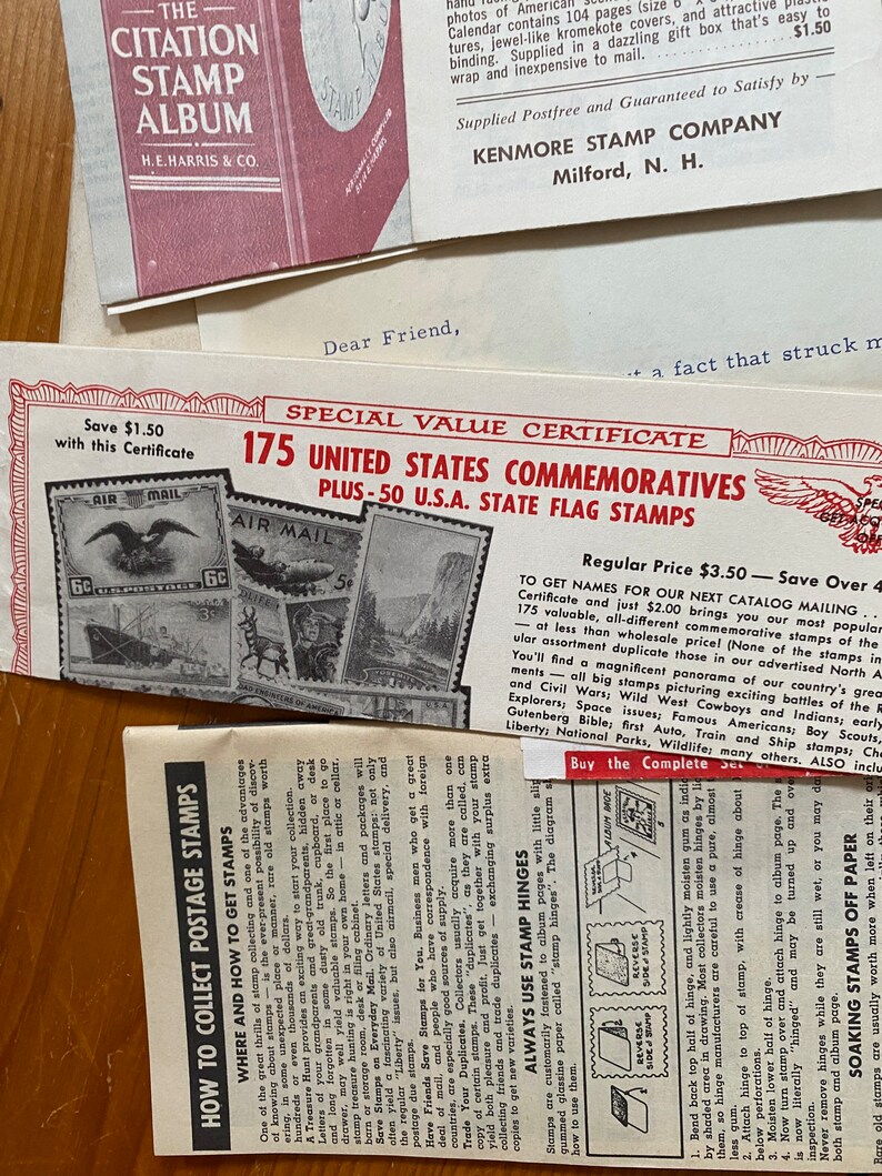 Vintage Postage Stamp Ephemera Collage Supplies Stamp Collecting ...
