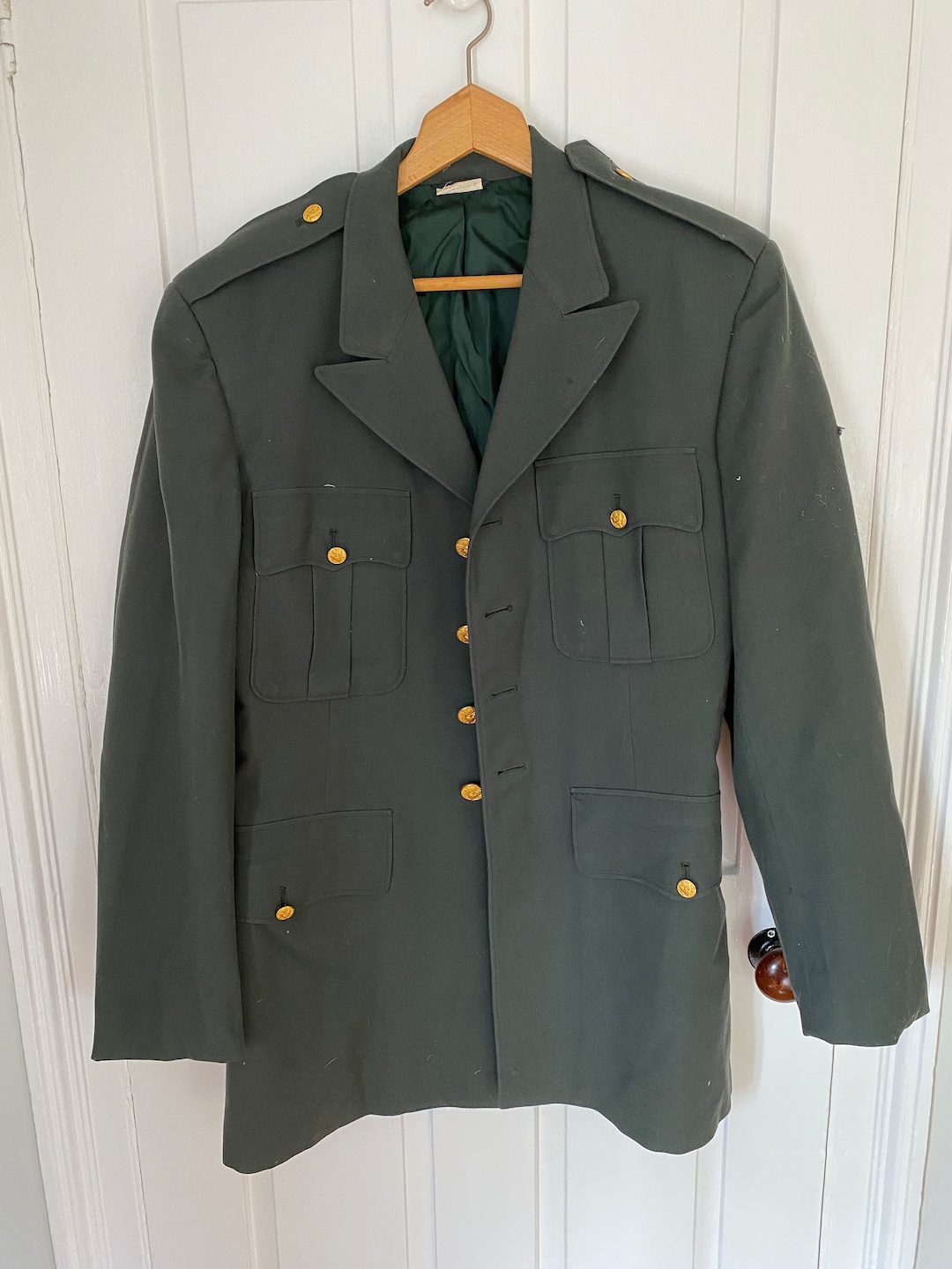 Vintage 1960s Men's Army Officer's Uniform Coat Wool Blazer - Etsy