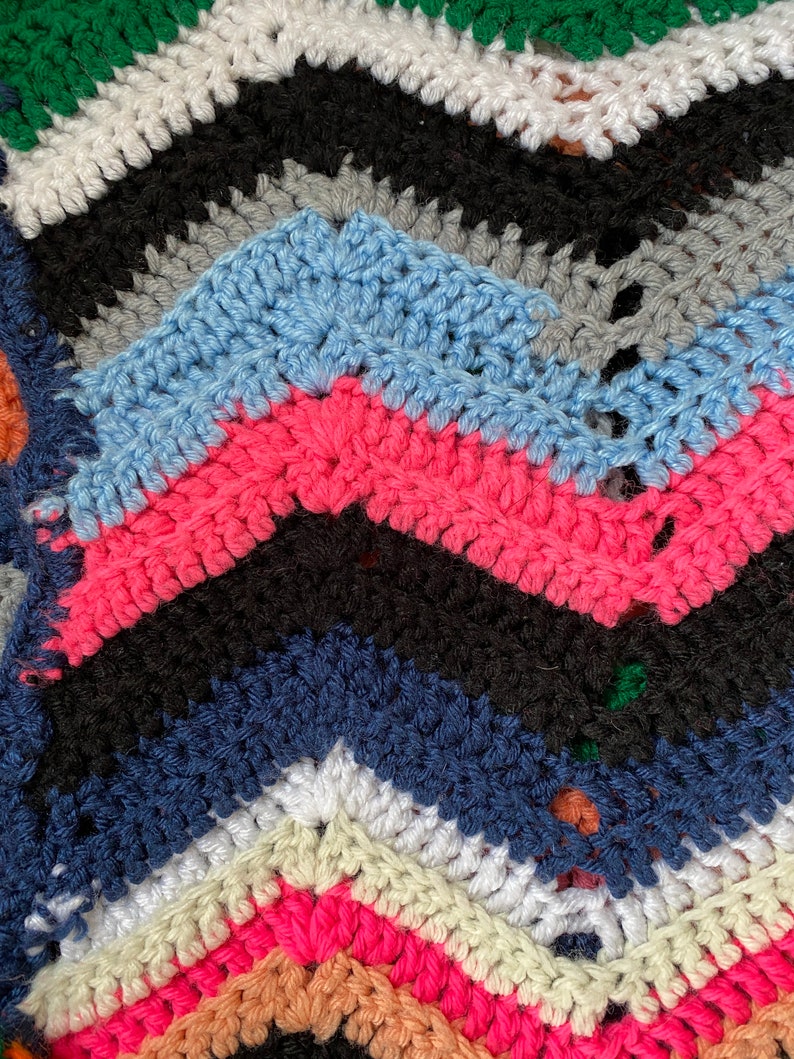 Vintage Handmade Crocheted Afghan - Granny Core Throw - 42x34 - Etsy