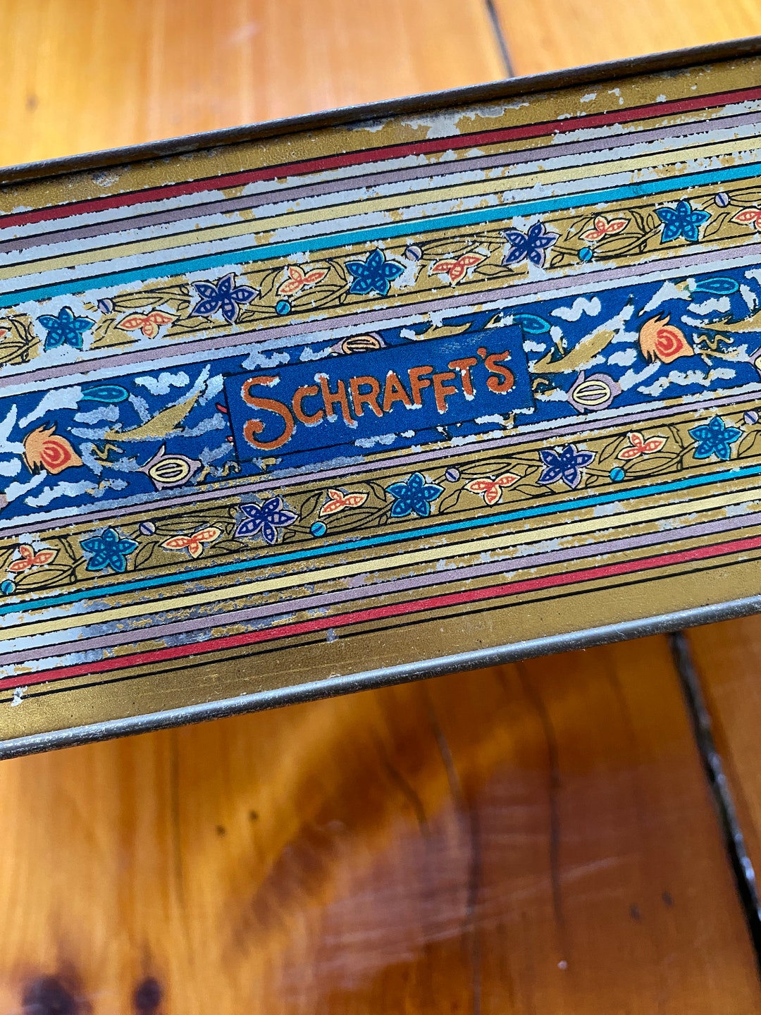 Vintage Scrafft's Candy Tin - Painted Metal Tin - Lidded Tin - 1920s ...