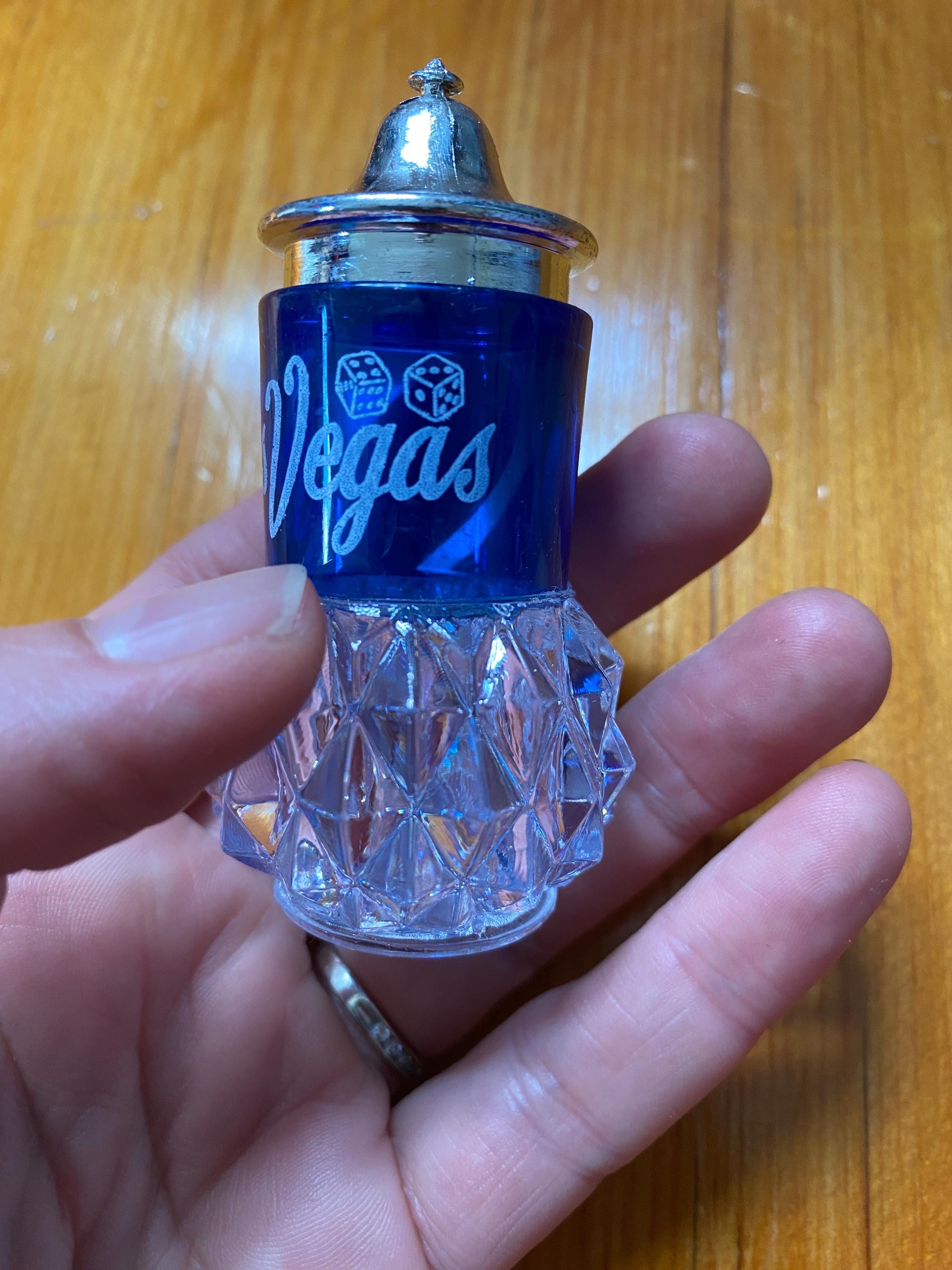 Vintage 1960s Cranberry Diamond Point Design Las Vegas Salt & Pepper ...