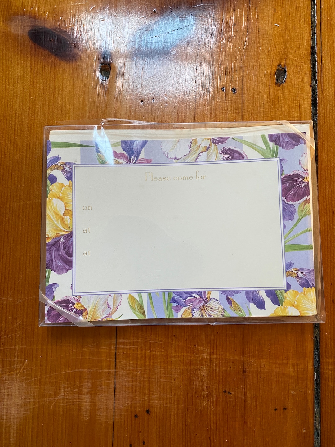 Vintage Caspari Invitations "iris Garden" by Pamela Gladding- Set of 10 ...