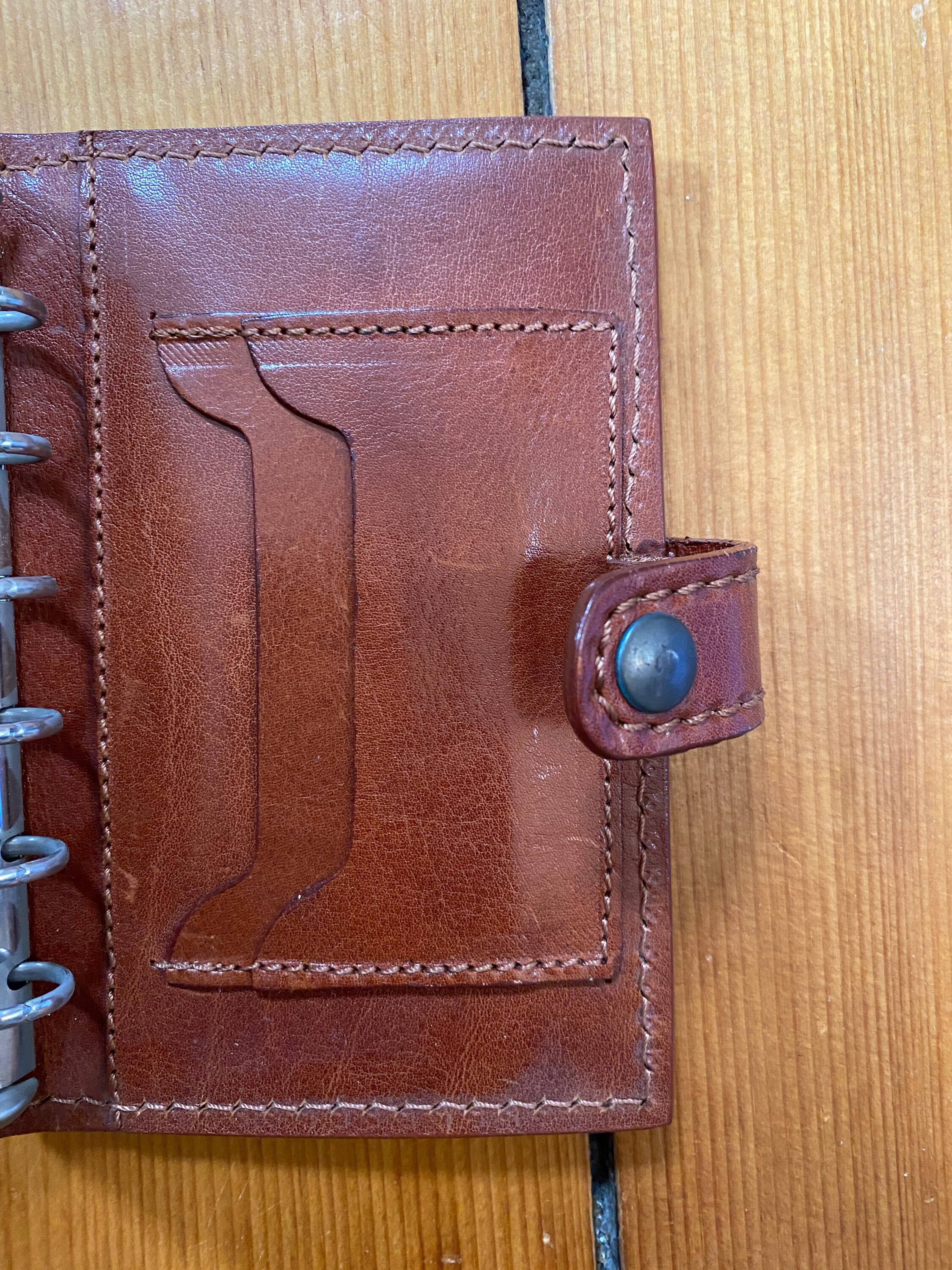 Vintage Italian Leather Ringed Binder Cover Florentine Leather Filofax ...