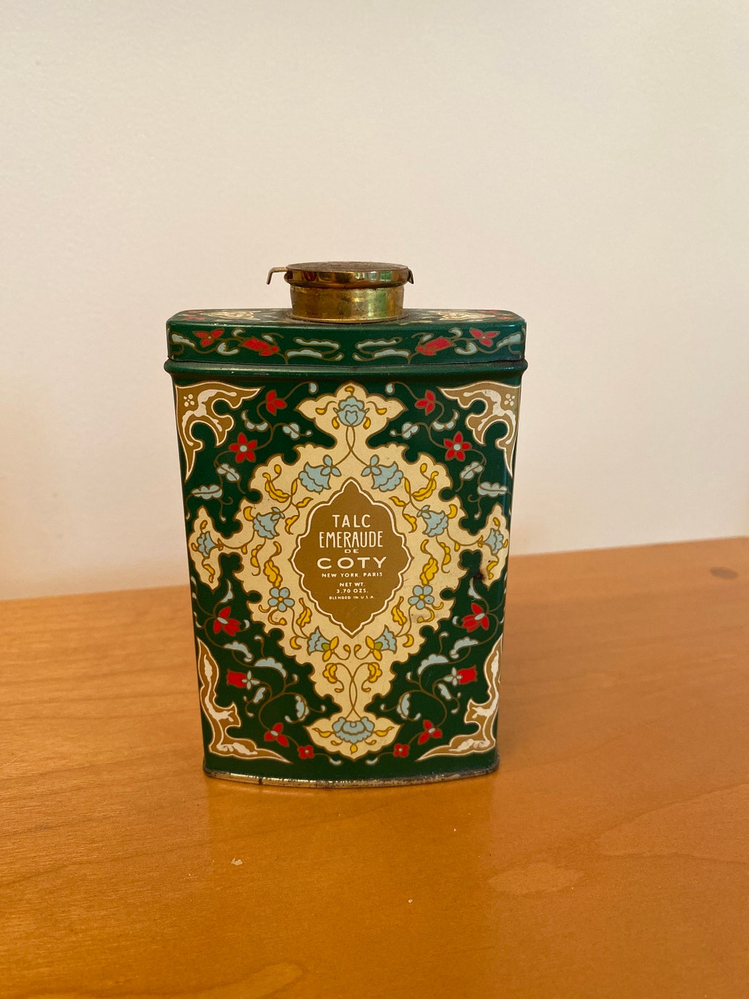 Vintage Art Deco Coty Emeraude Dusting Powder Talc Tin - 1920s New York ...