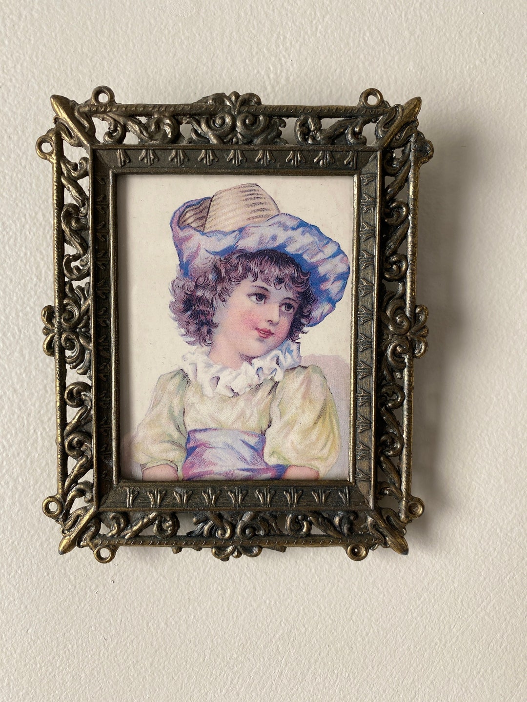 Vintage Rectangular Picture Frame - Ornate Metal Frame - Made in Italy ...