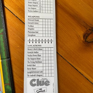 The Simpsons Clue by Parker Brothers 2000 - Classic Detective Game With ...