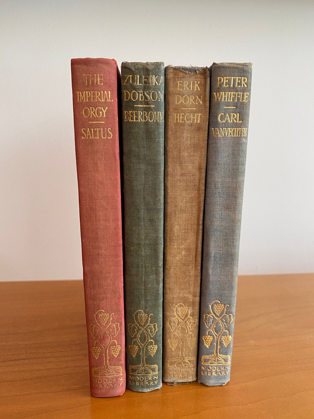 Antique Book Set - Antique Array of Modern Library Cloth Bound Books ...