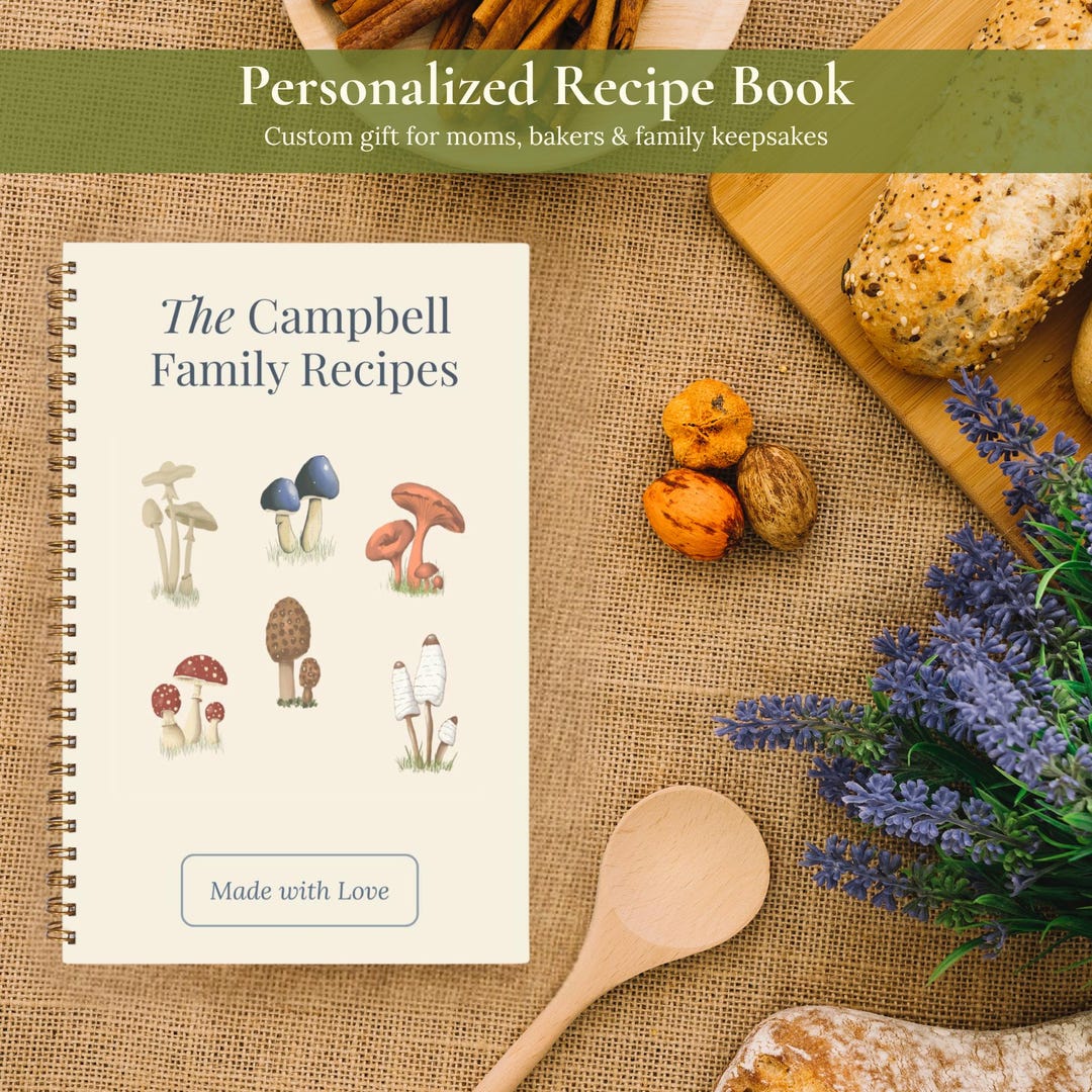 Personalized Family Recipe Book: Heritage Recipes Softcover Spiral - Etsy