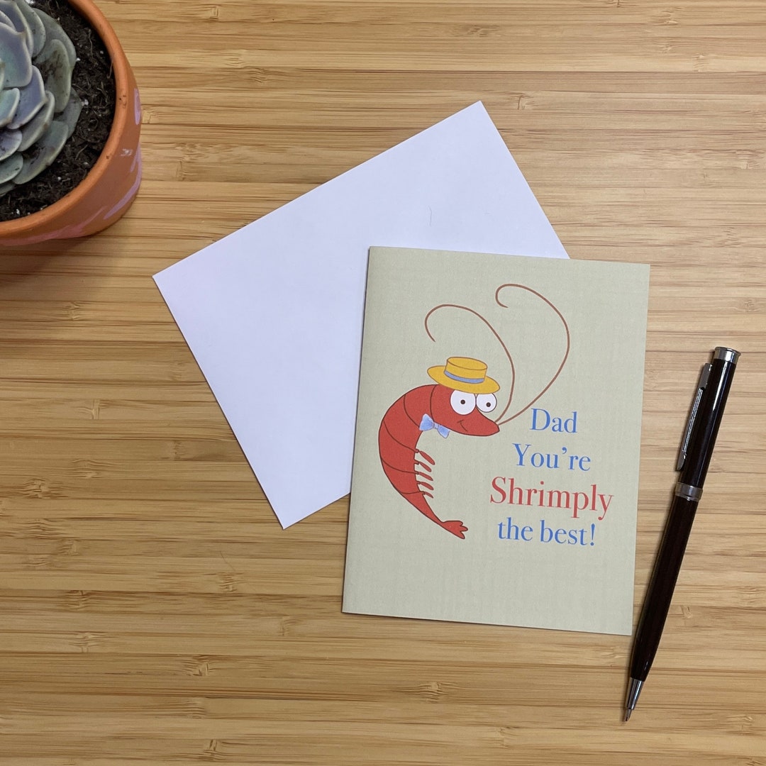 Handmade Happy Father's Day Greeting Card - Adorable Illustrated Father ...