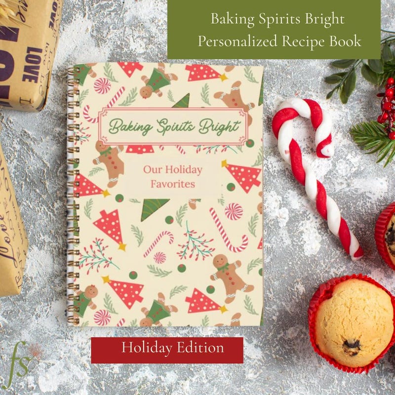 Holiday Cookbook Red - Etsy