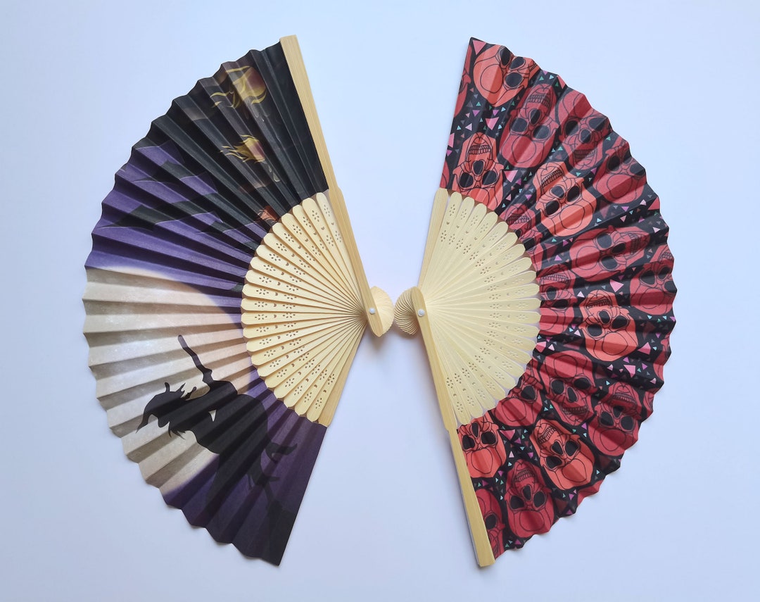 Customized Handmade Paper Fan Party Fan Christmas Fan Halloween Fan ...