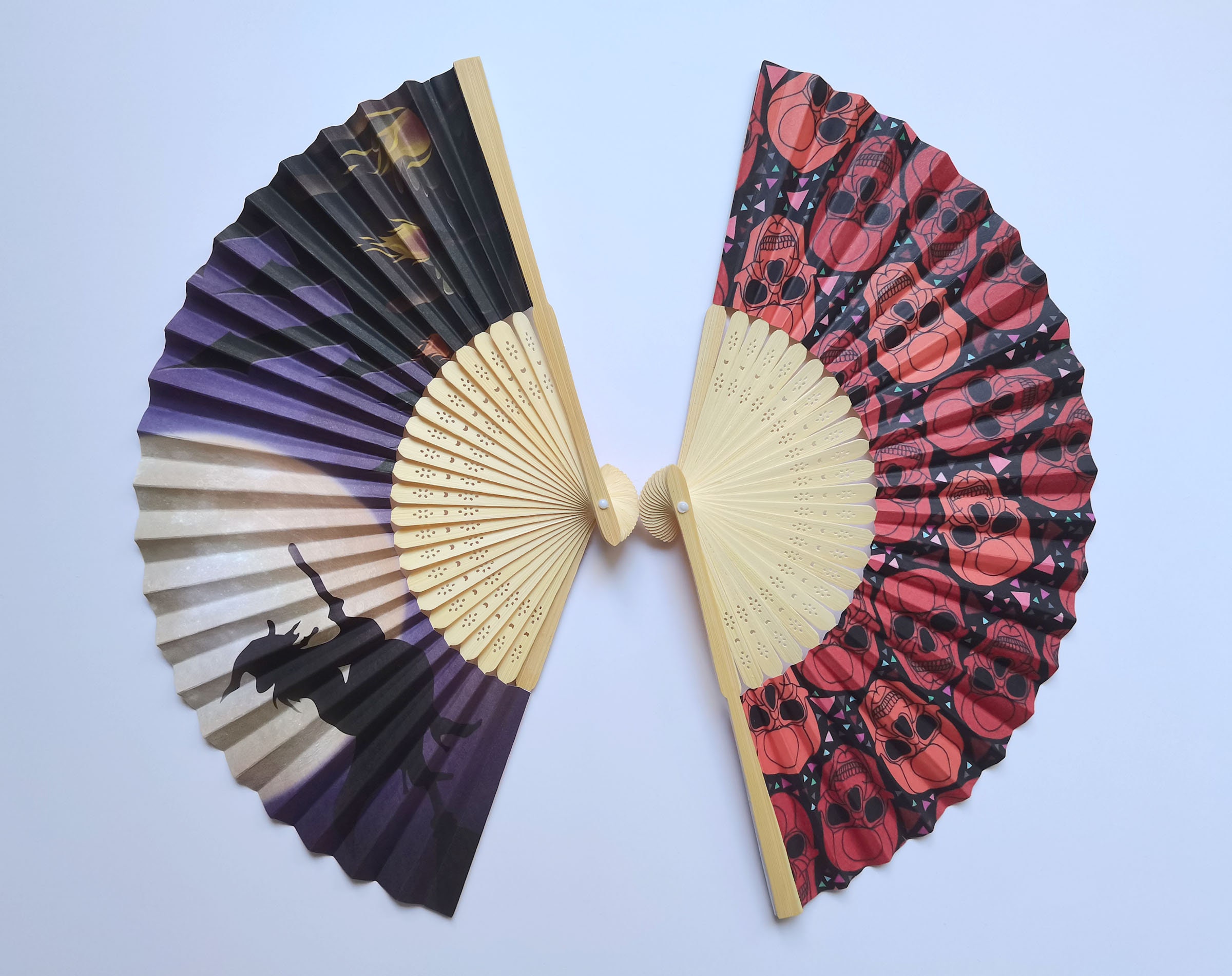 Customized Handmade Paper Fan Party Fan Christmas Fan Halloween Fan ...