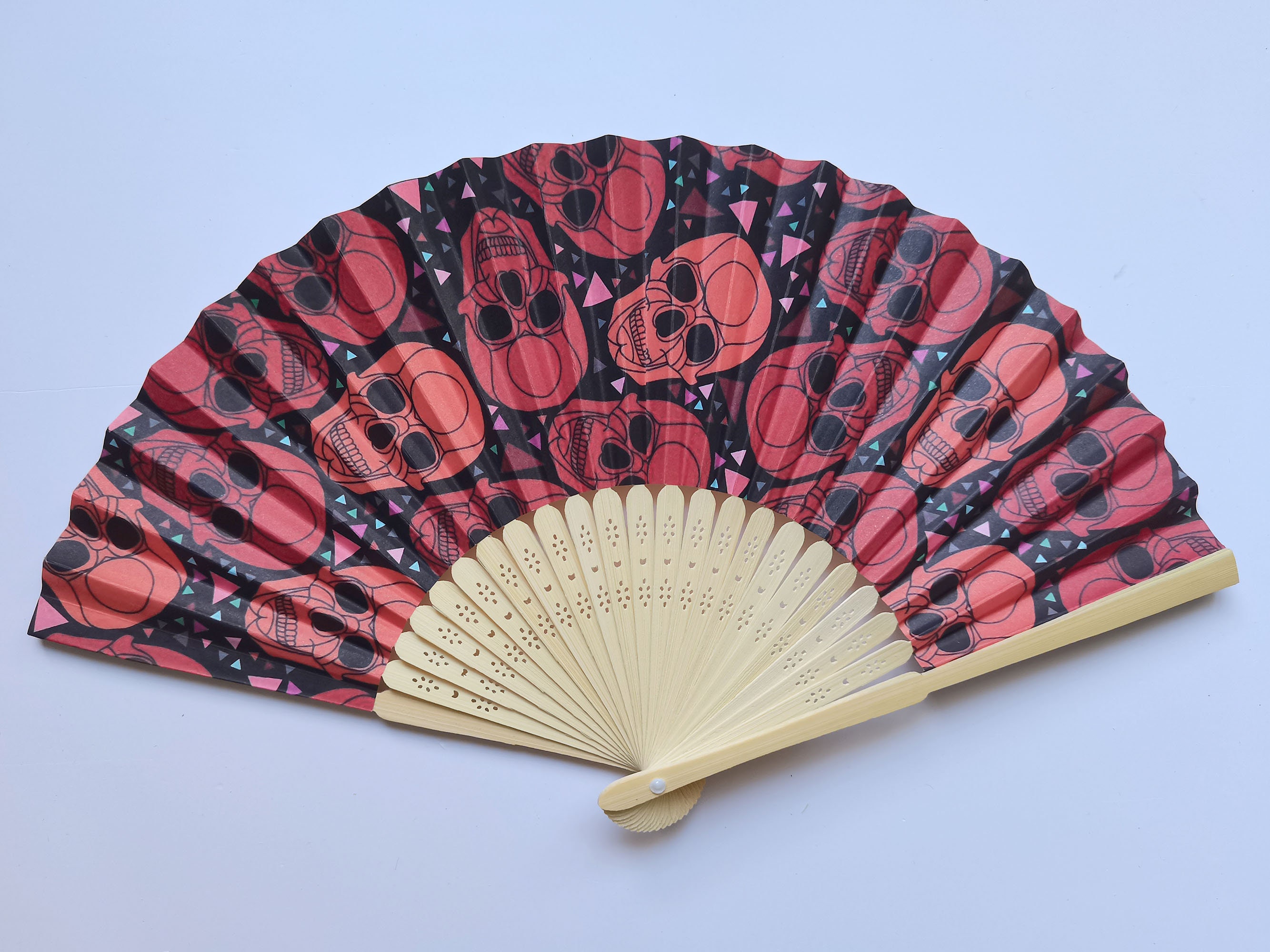 Customized Handmade Paper Fan Party Fan Christmas Fan Halloween Fan ...