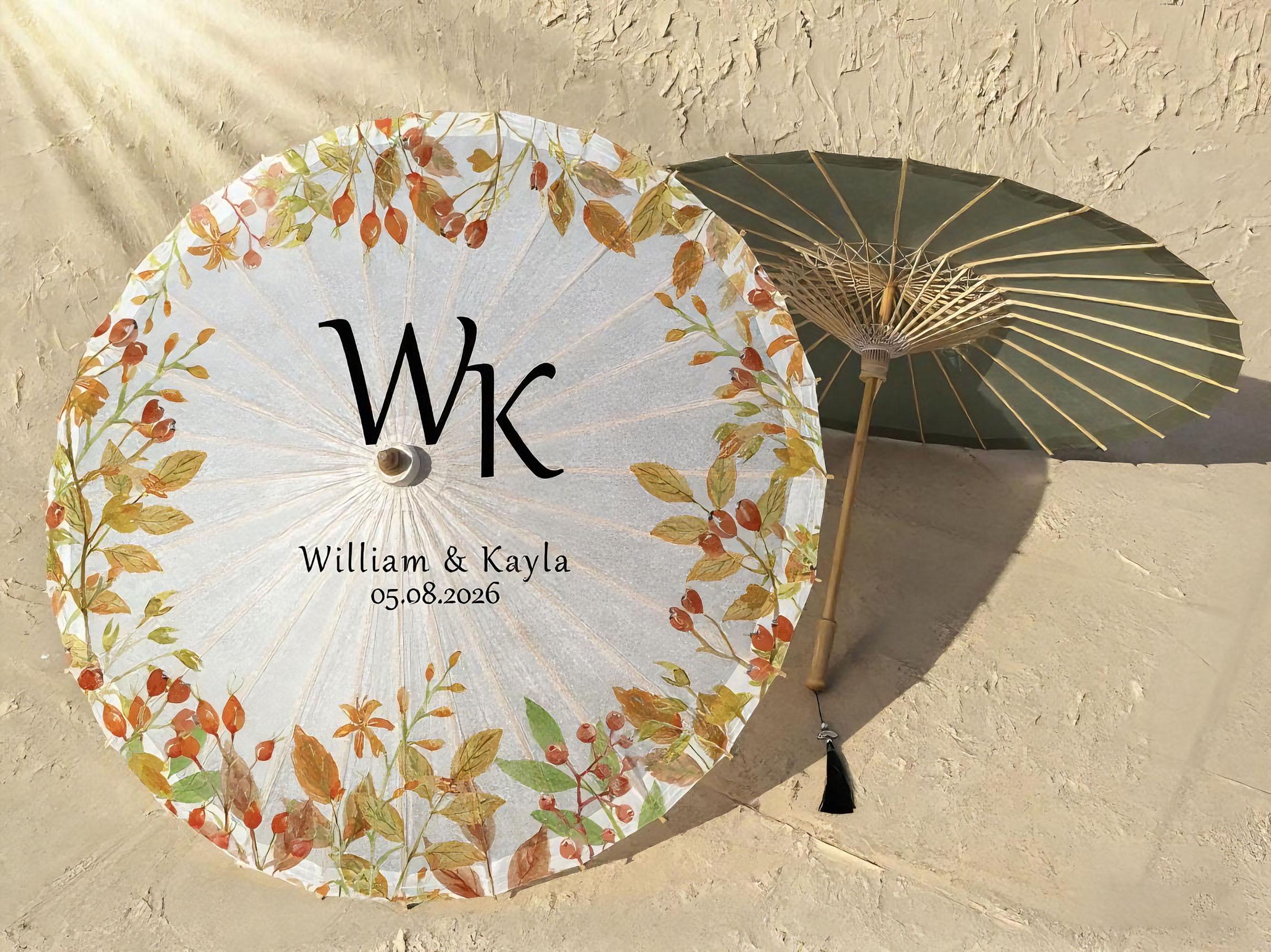 Personalized Custom Retro Style Parasols,outdoor Wedding Parasols ...