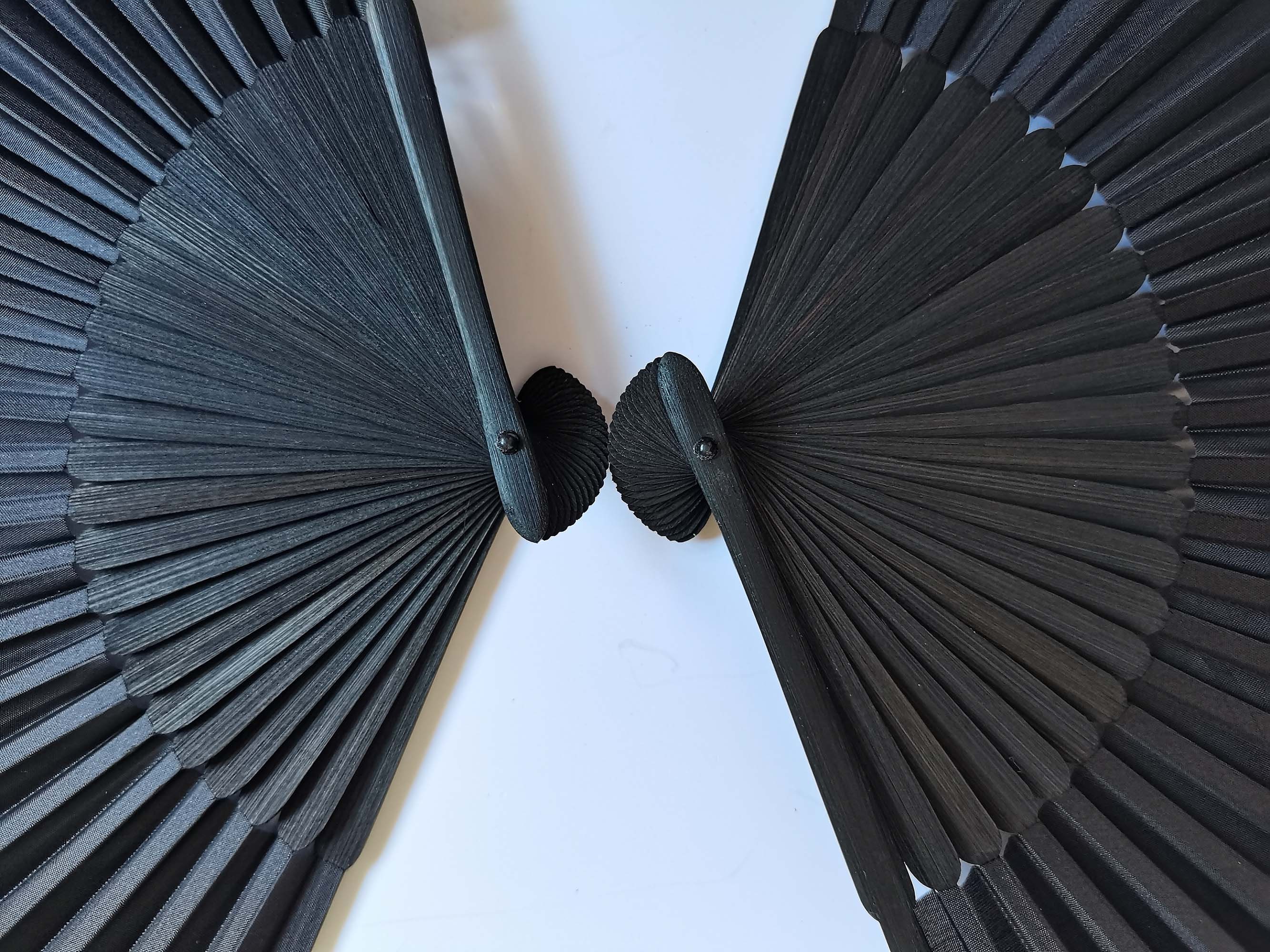 Personalized Fashion Custom Made Handmade Black Silk Fans, Wedding Fan ...