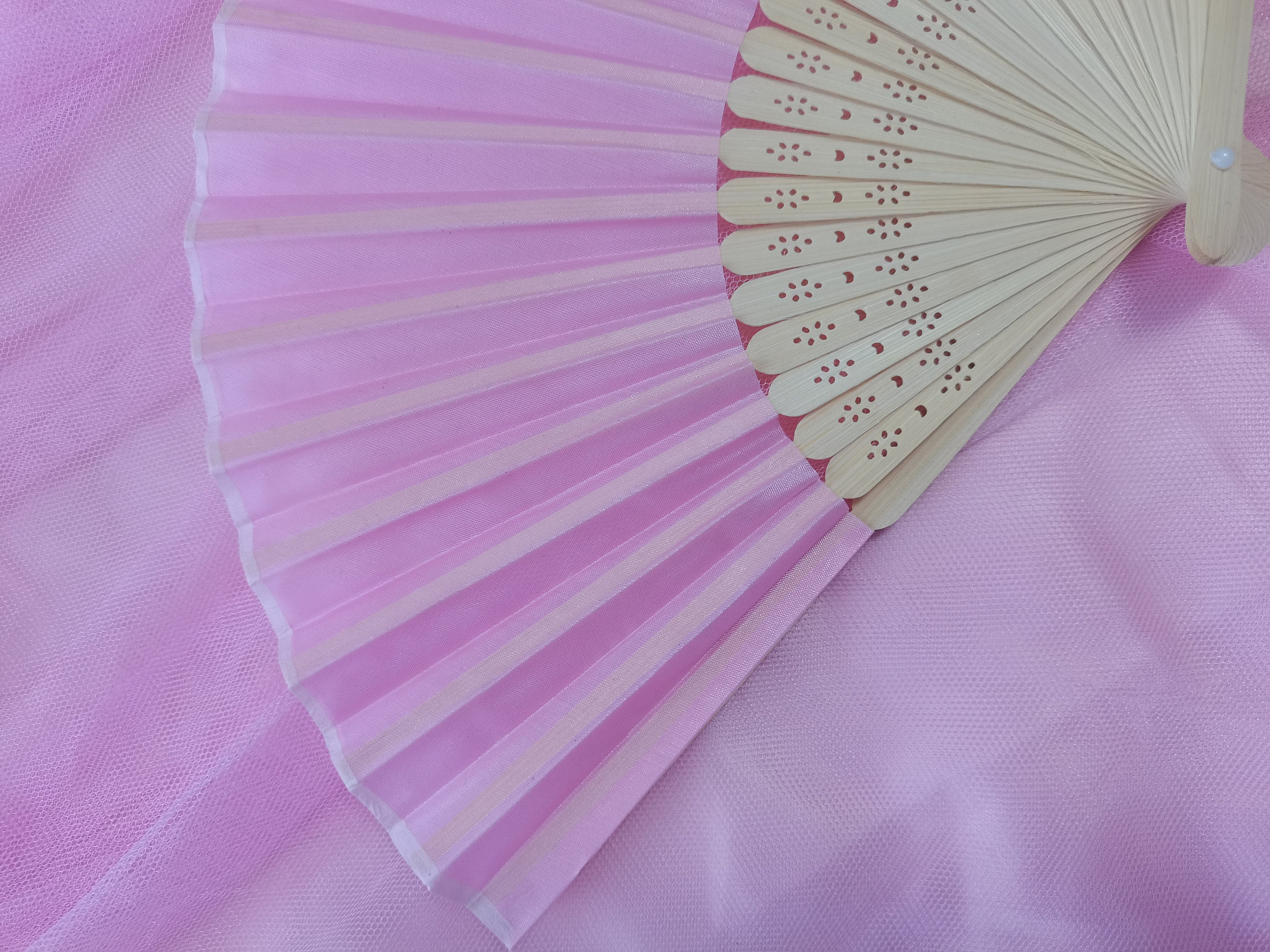Personalized Wedding Silk Fan,custom Handmade Silk Fan, Pink Fans ...