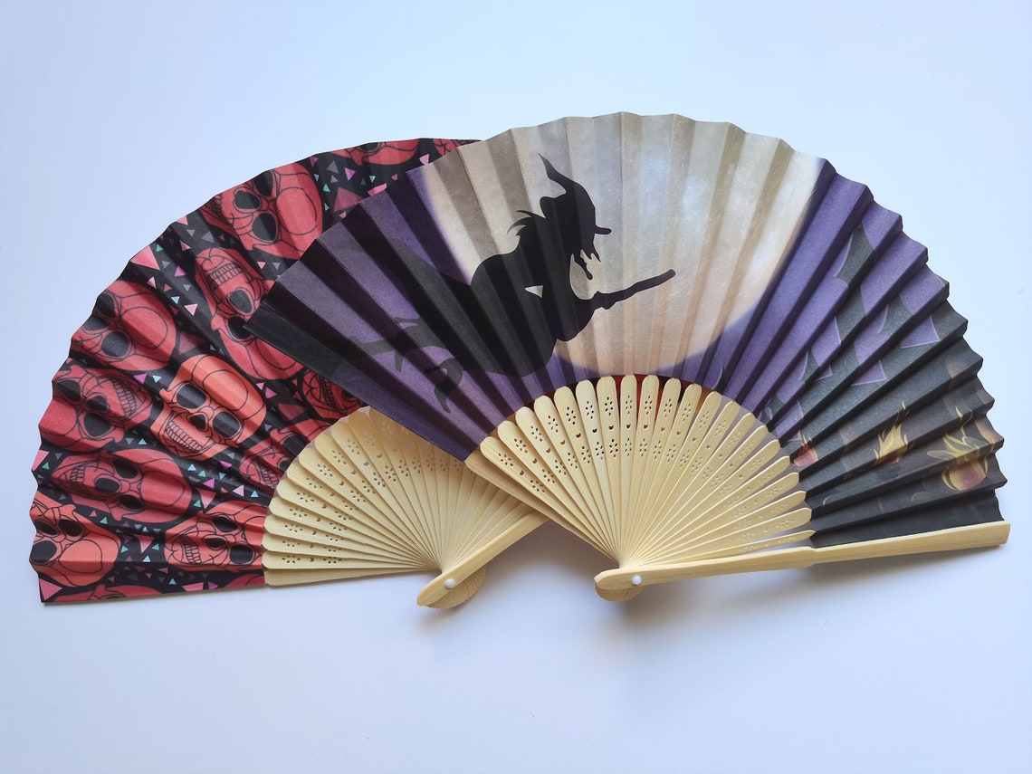 Customized Handmade Paper Fan Party Fan Christmas Fan Halloween Fan ...