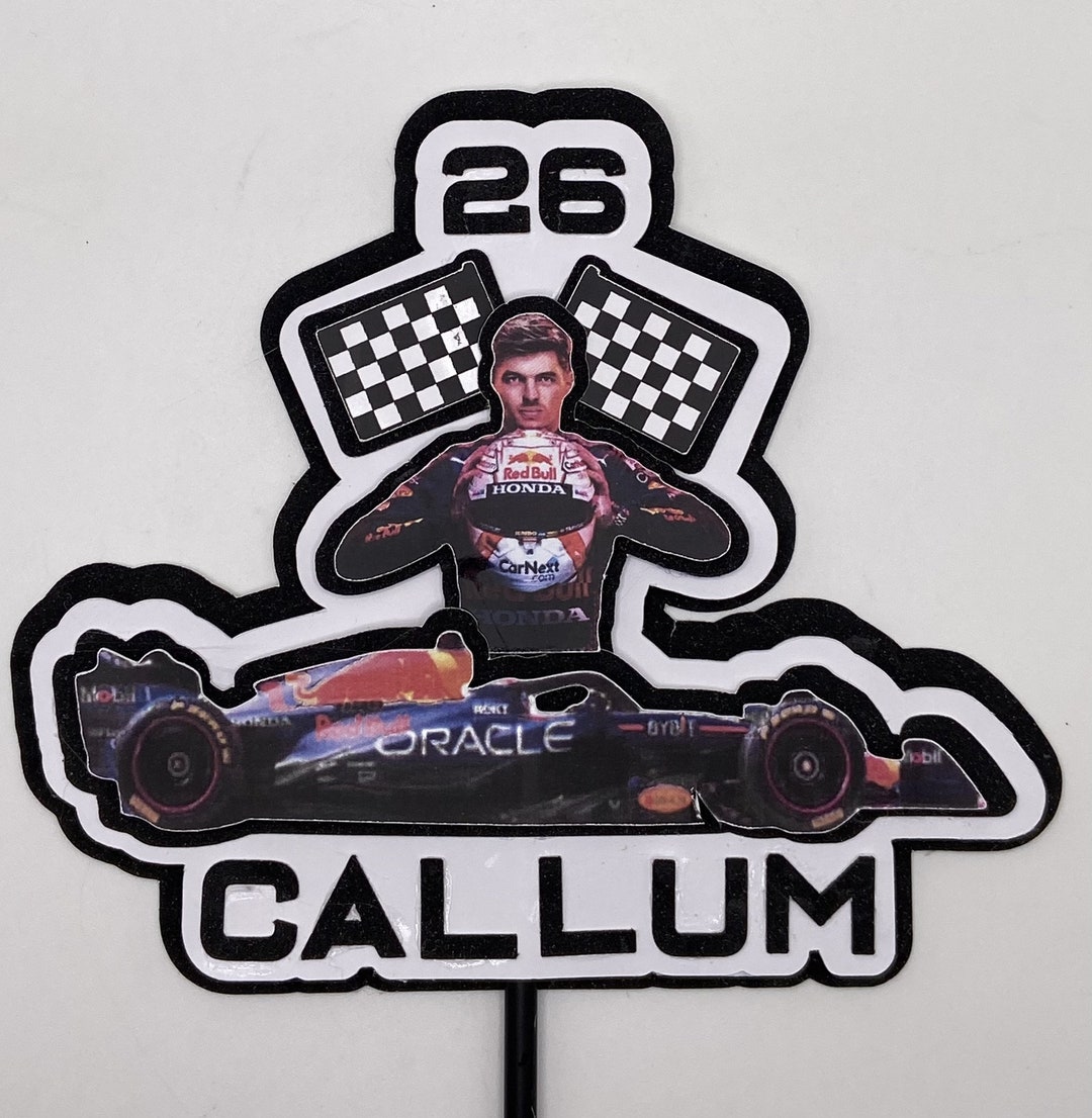 Formula 1 Cake Toppers - F1 - Racing Cars - Personalised Cake Topper ...